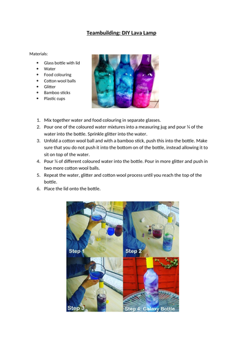 Team Building /Child Home Learning Activities / Experiments X3. Volcano ...