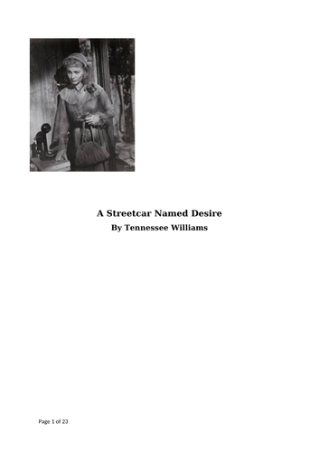 A Streetcar Named Desire Revision Booklet | Teaching Resources