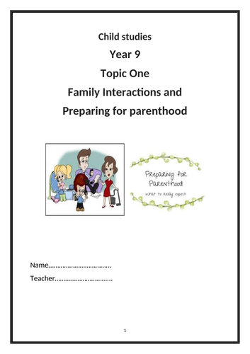 Child Studies Year 9 | Teaching Resources