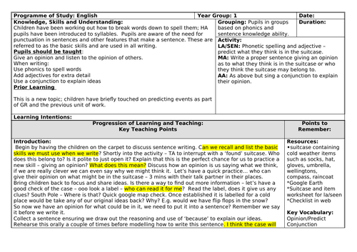 Year 1 English Lesson Lost and Found | Teaching Resources