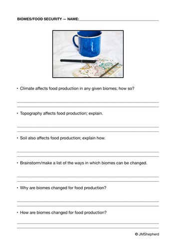 Biomes and Food Production | Teaching Resources