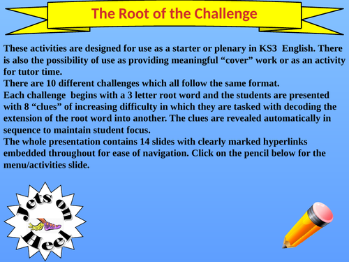 Extend Your Vocabulary , Root of the Problem.... | Teaching Resources