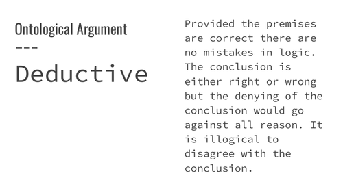 The Ontological Argument Flashcards | Teaching Resources