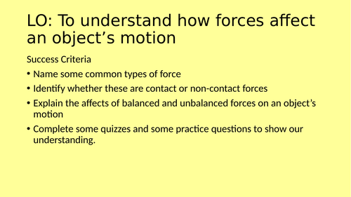 Introduction to forces-Forces and Motion | Teaching Resources