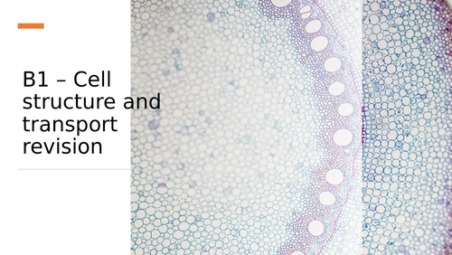 AQA GCSE Biology (9-1) B1 Cell structure and transport - REVISION ...