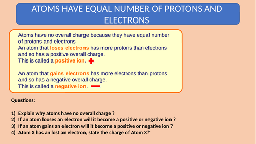 Ionic Bonding - KS3, KS4, GCSE | Teaching Resources