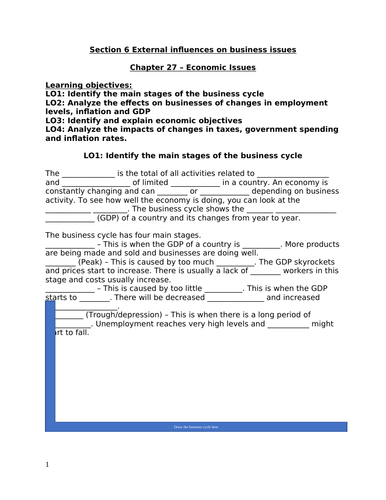 iGCSE Business Studies - Section 6 - External influences on business ...