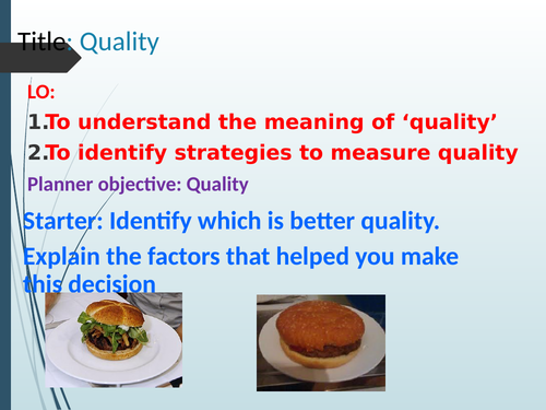 What is the concept of quality? | Teaching Resources