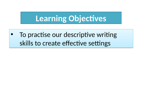 Describing a setting | Teaching Resources
