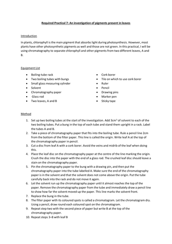 AQA A-Level Biology Required Practical 7 | Teaching Resources AQA A-Level Biology Required Practical 7 | Teaching Resources