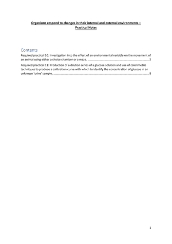 AQA A-Level Biology - Organisms respond to changes in internal and ...