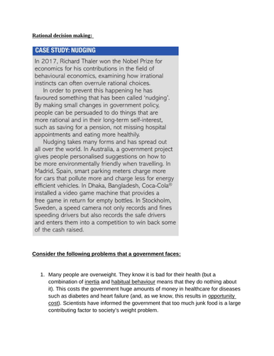 Rational decision making (AS-level Economics) | Teaching Resources