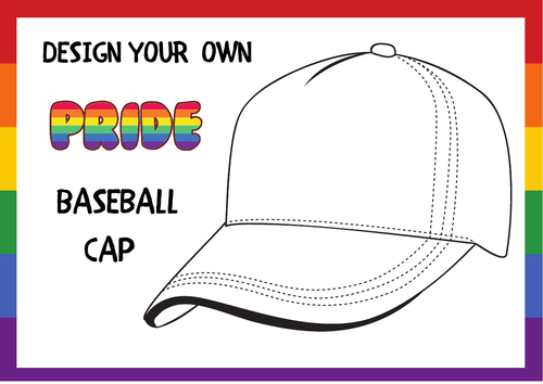 Pride Month - Design a Baseball Cap 3X Designs LGBT Worksheet ...