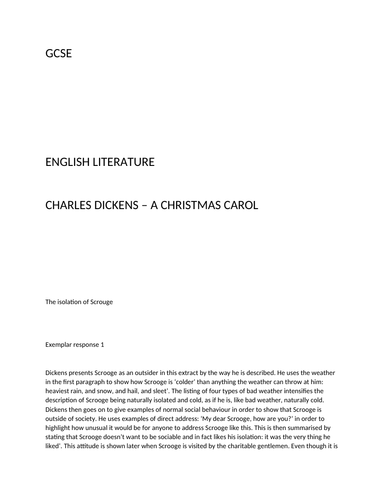 gcse english literature A CHRISTMAS CAROL - CHARLES DICKENS revision ...