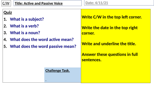 Active and Passive Voice 1- Grammar | Teaching Resources