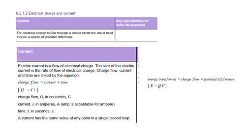 Current and Charge (GCSE 9-1 AQA) | Teaching Resources