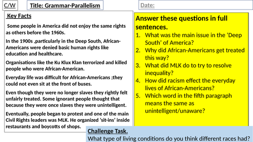 Parallelism Grammar | Teaching Resources