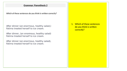 Parenthesis | Teaching Resources