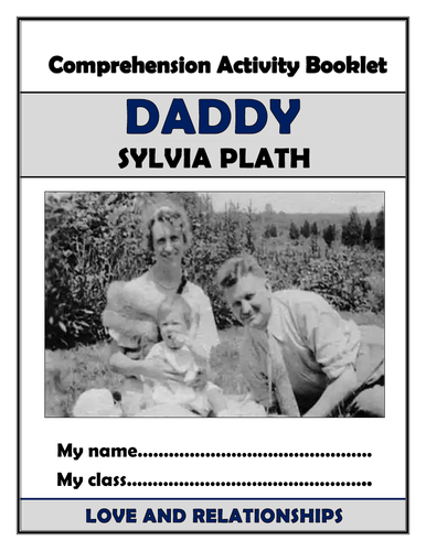 Daddy - Sylvia Plath - Comprehension Activities Booklet! | Teaching ...