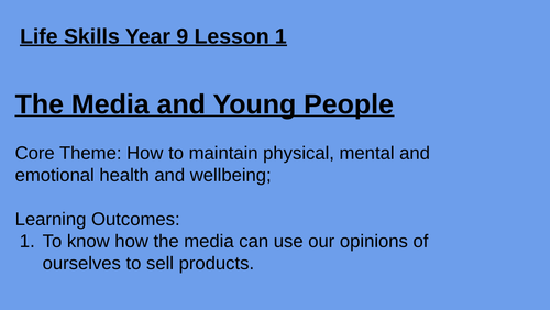 Year 9 Life Skills Lessons | Teaching Resources