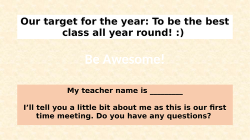 Transition: Meet Your New Class | Teaching Resources