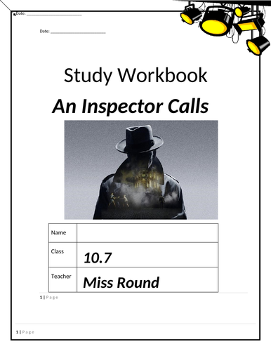 An Inspector Calls Workbook | Teaching Resources