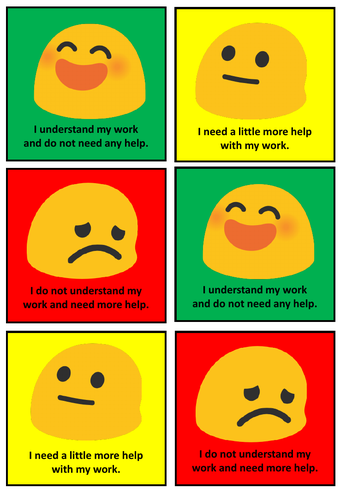 Support Cards - Red Amber Green | Teaching Resources