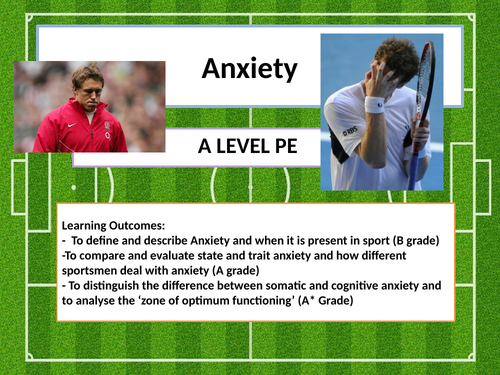OCR A LEVEL PE ~ Anxiety lesson | Teaching Resources