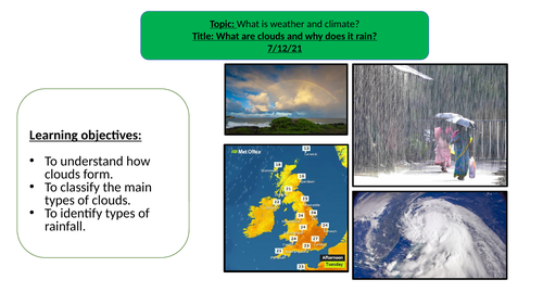 KS3 Geography - The different types of rain | Teaching Resources