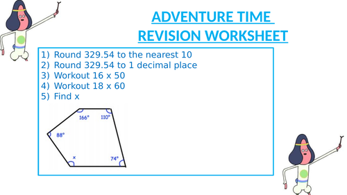 ADVENTURE TIME REVISION WORKSHEET 3 | Teaching Resources