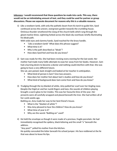 Inference worksheet for Year 5/6 | Teaching Resources