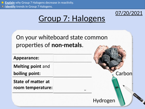 GCSE Chemistry: Group 7 - Halogens | Teaching Resources