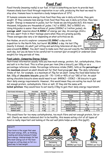 Food Fuel | Teaching Resources