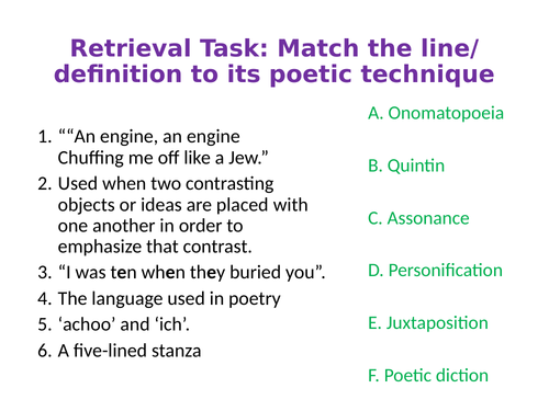 "Daddy" by Sylvia Plath PPT for A-level AQA Poetry Theory and ...