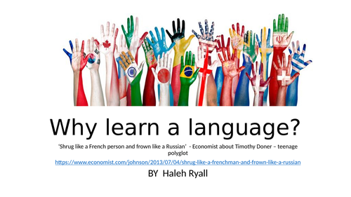 Why learn a language | Teaching Resources