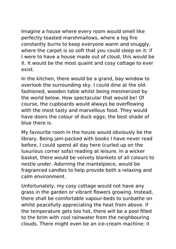 Description of a setting (Cloud House) - WAGOLL | Teaching Resources Description of a setting (Cloud House) - WAGOLL | Teaching Resources