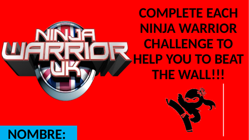 Spanish Ninja Warrior Style Worksheets | Teaching Resources
