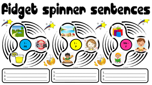 Fidget Spinner Sentences | Teaching Resources