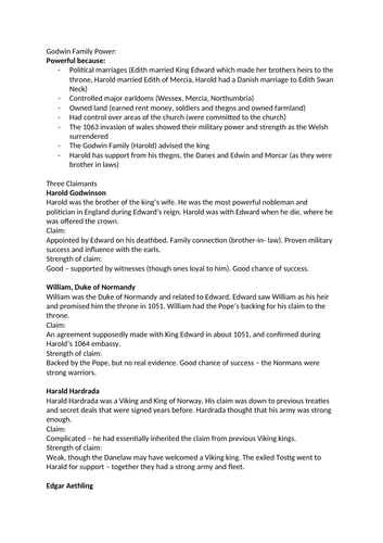 Anglo Saxon GCSE Revision Notes | Teaching Resources