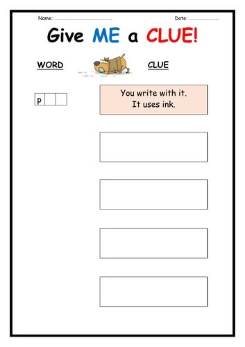 Give ME a CLUE - Inference Activity / Game | Teaching Resources
