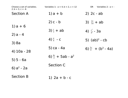 Substitution: Double Differentiated | Teaching Resources