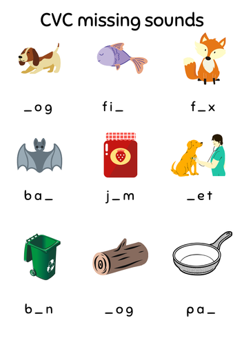 CVC missing sounds | Teaching Resources