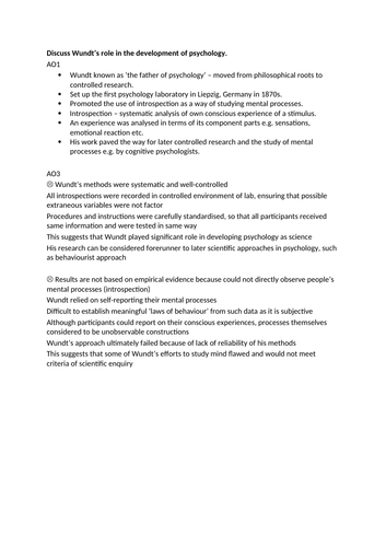 AQA A Level Psychology Approaches | Teaching Resources AQA A Level Psychology Approaches | Teaching Resources