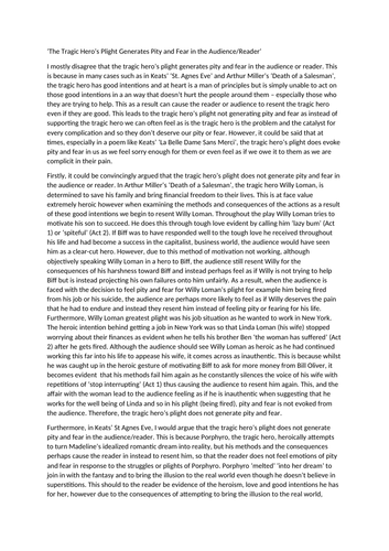 English Essay on the Tragic Hero’s Plight | Teaching Resources