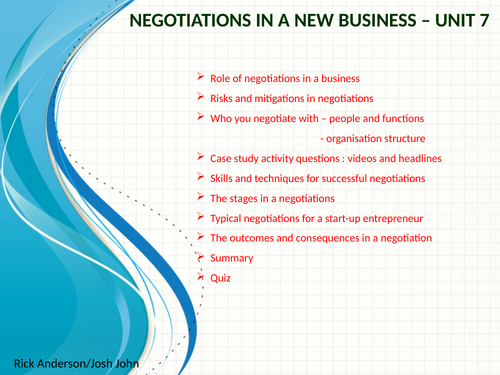 Unit 7 Teaching Resources