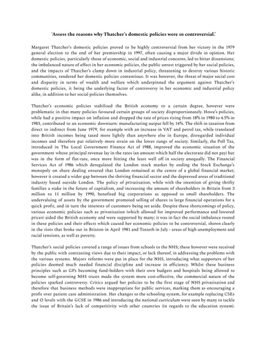 Churchill and Britain A Level Example Essay | Teaching Resources