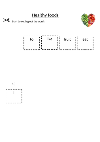 Healthy Eating - Forming sentences | Teaching Resources