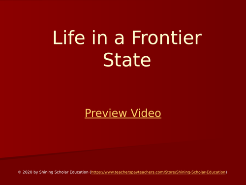 Life in a Frontier State Powerpoint Lesson (TX History) | Teaching ...