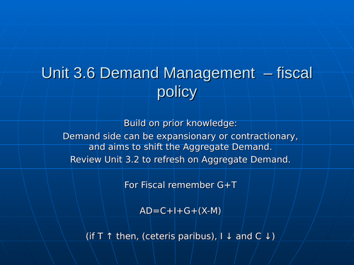 Unit 3.6 Demand Management- Fiscal Policy IB Economics New Syllabus ...