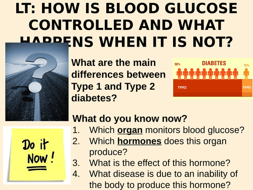 AQA GCSE Science - Homeostasis Control of Blood Glucose | Teaching ...